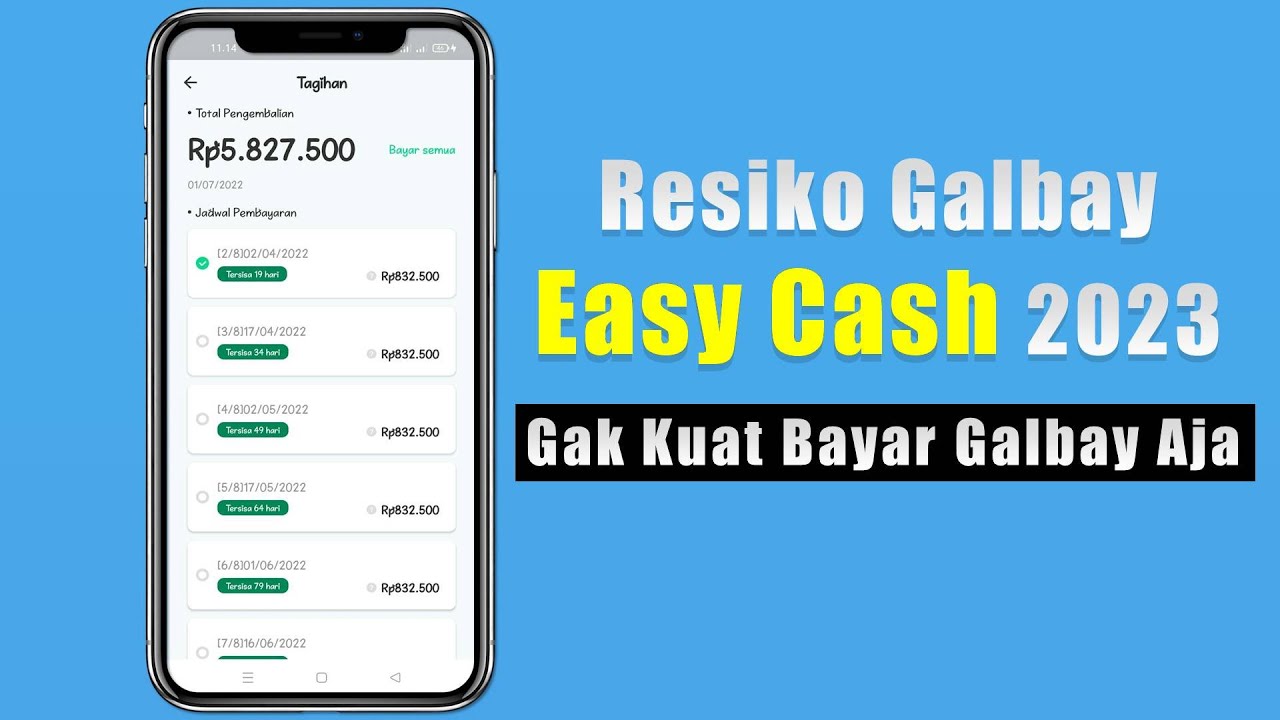 Galbay 3 Bulan Easy Cash,Ini Resiko Galbay Pinjol Easy Cash 2023,Gak ...