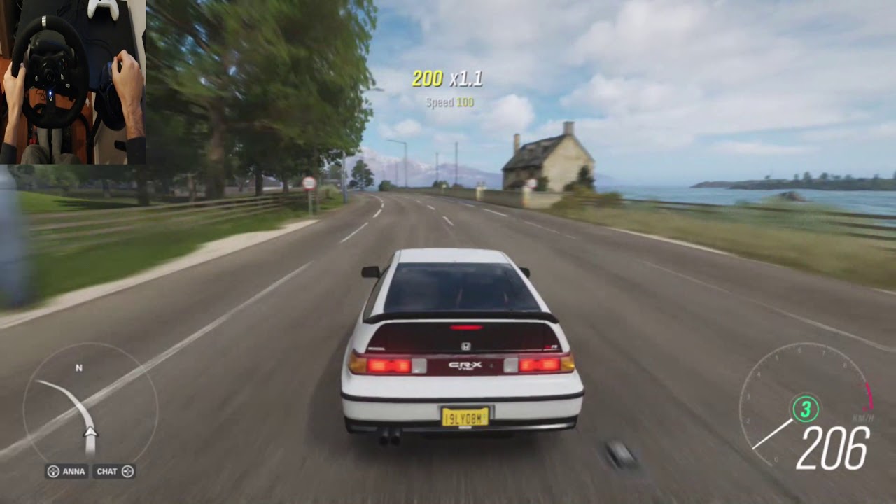 Honda CRX SiR 270HP k20 All motor - Logitech g920 Forza horizon 4 - YouTube