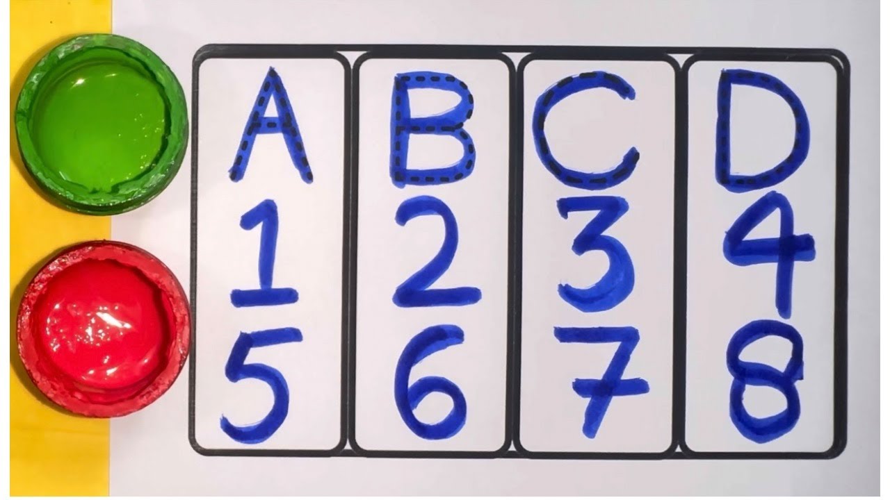 Learn ABCD For Toddler ‘s | Counting 1 to 8 | Count Number 1 to 8 ...