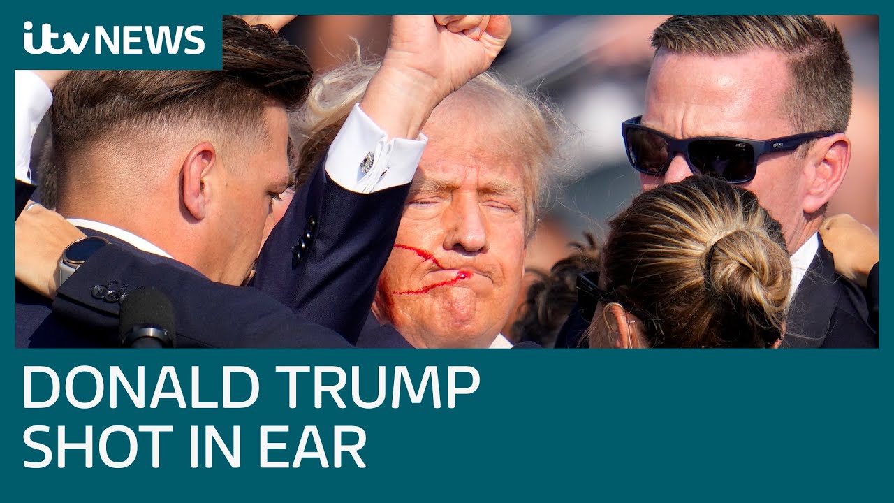 Donald Trump shot in the ear in assassination attempt at rally | ITV ...