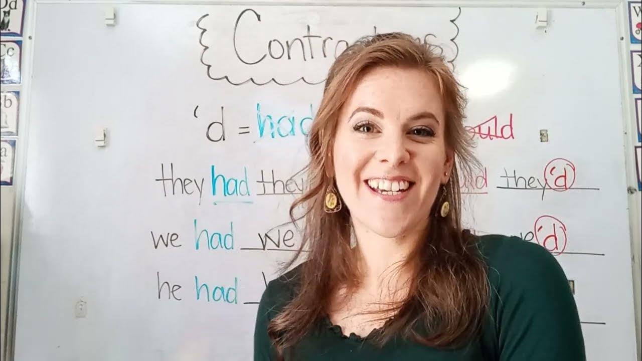 Contractions: Be aware of contractions that look the same— had ='d ...