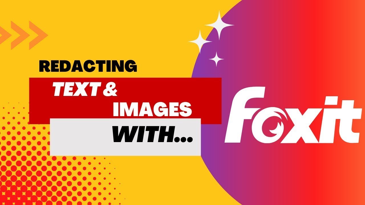 Redacting Text Using Foxit Pro - YouTube