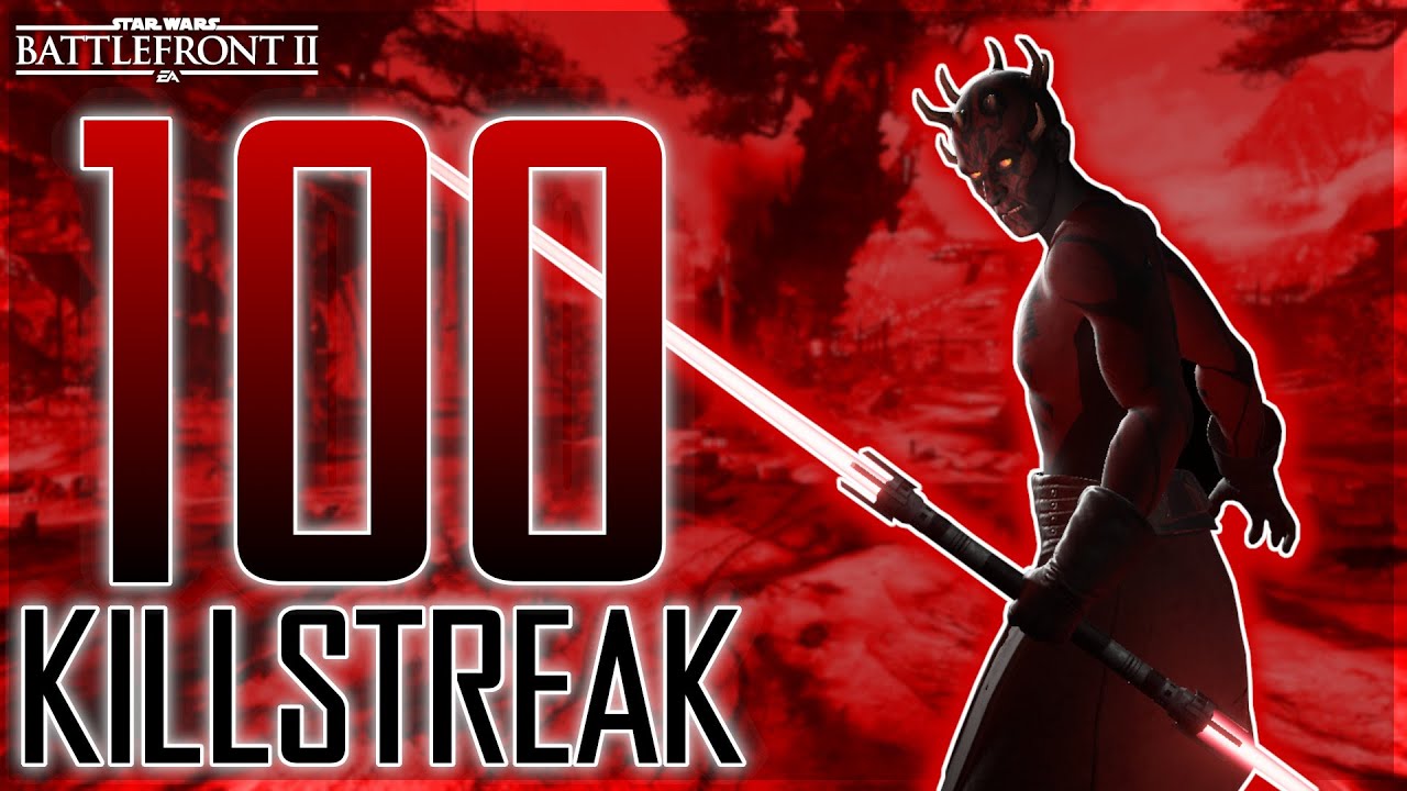 Crazed Darth Maul 100 Killstreak on Kashyyyk | Star Wars Battlefront 2 ...