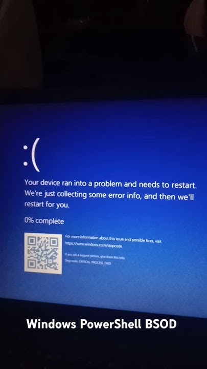 Windows PowerShell BSOD - YouTube