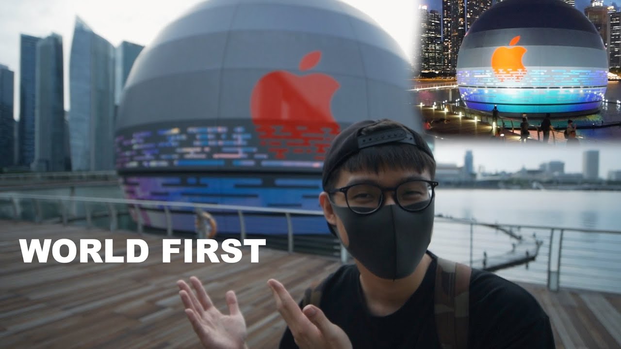 WORLD'S FIRST FLOATING Apple Store | Marina Bay Sands Singapore - YouTube