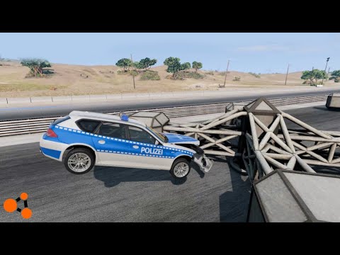 Police Car Test. Crash test cars # 14 [BeamNG.Drive] - YouTube
