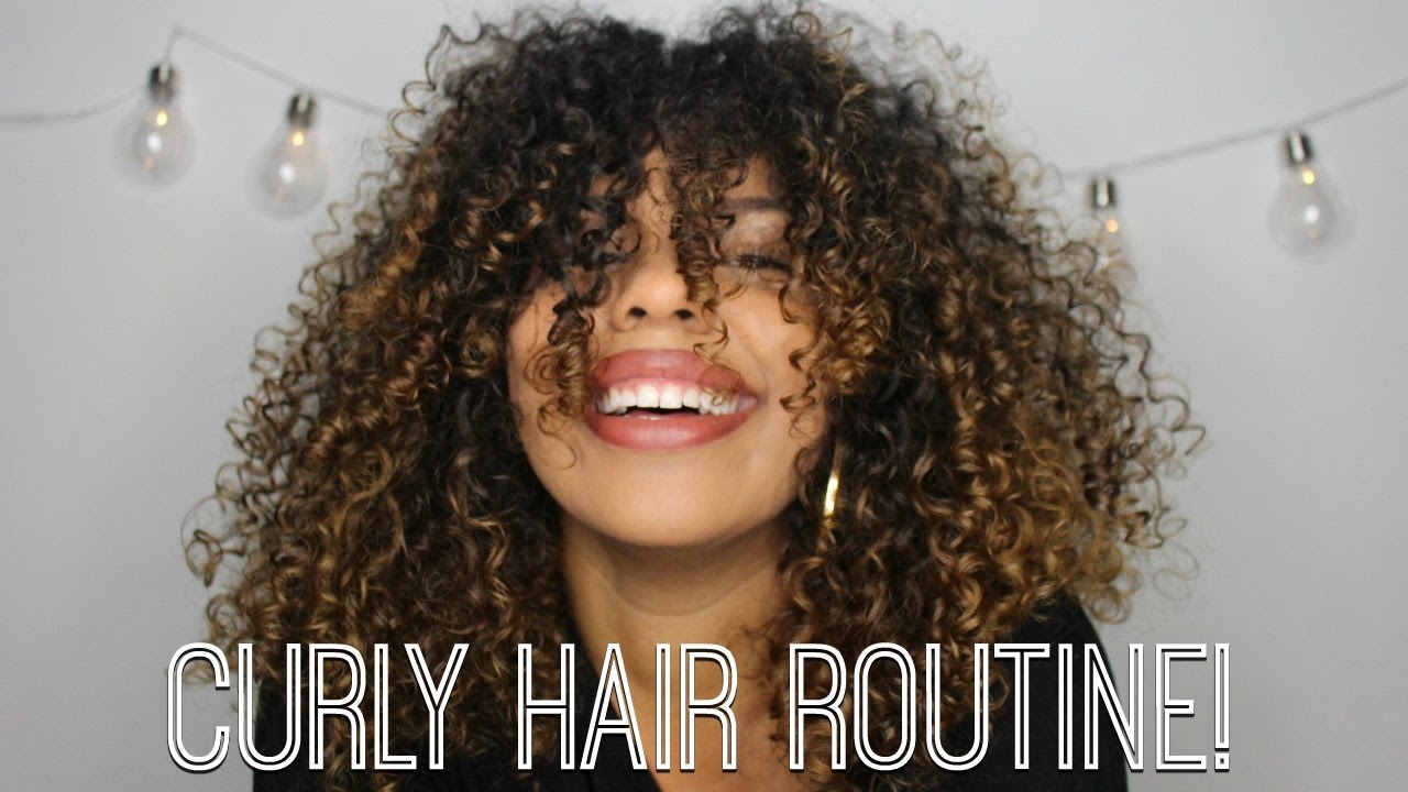 Curly Hair Routine - YouTube