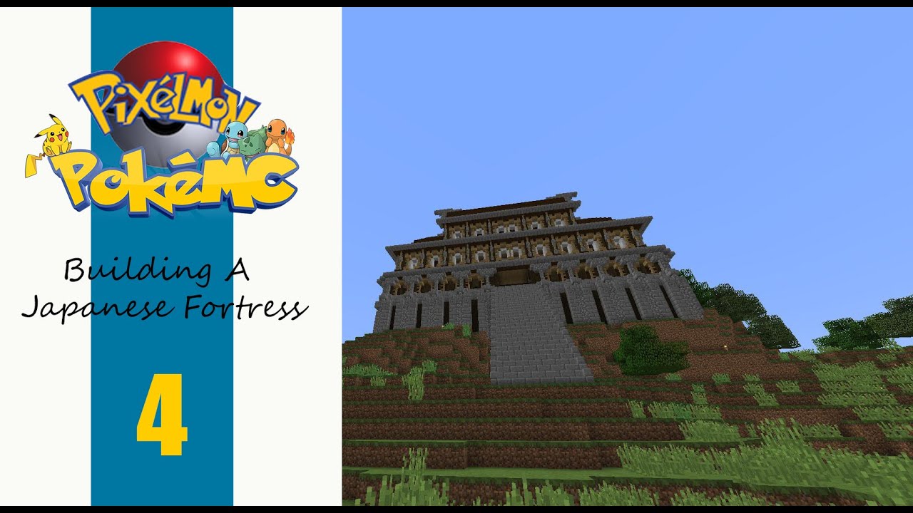Pixelmon episode 4 - Building a Japanese Fortress (Public Server PokeMC ...