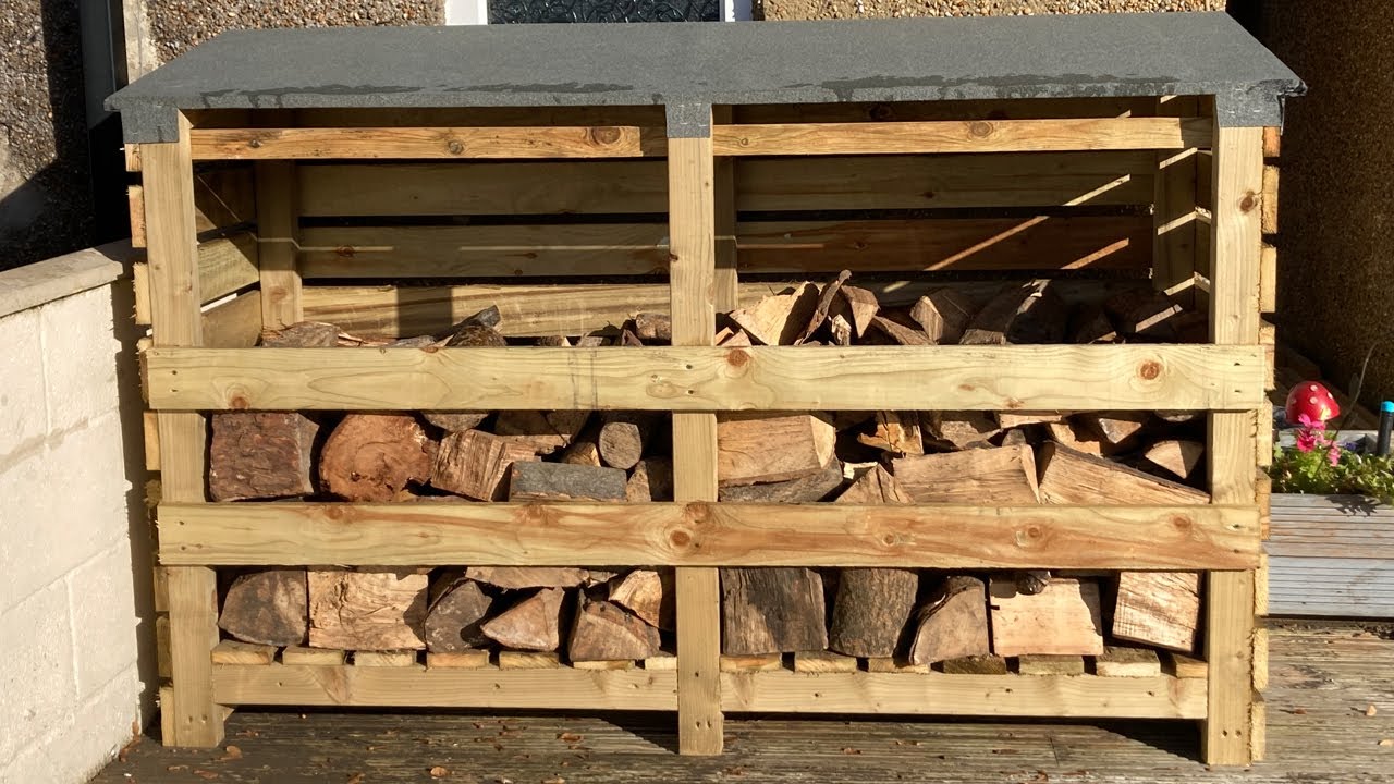 How To Build A DIY Log Store Plans Tools And Materials Lists YouTube
