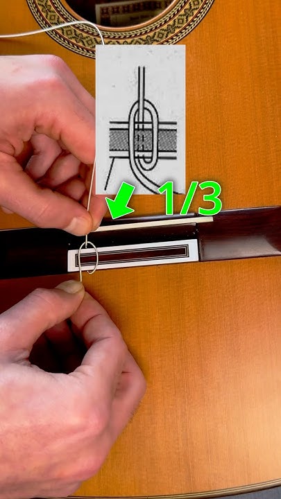 How to change classical guitar strings easily - YouTube