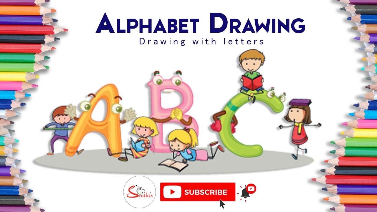 Drawing with Letters for Kids || Drawing With ABCD || How to draw with ...
