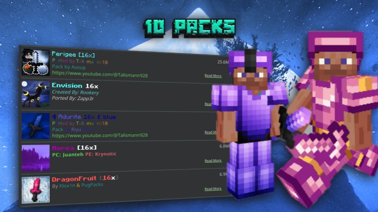 The Best [16x] PvP Texture Pack Folder for MCPE/MCBE - YouTube