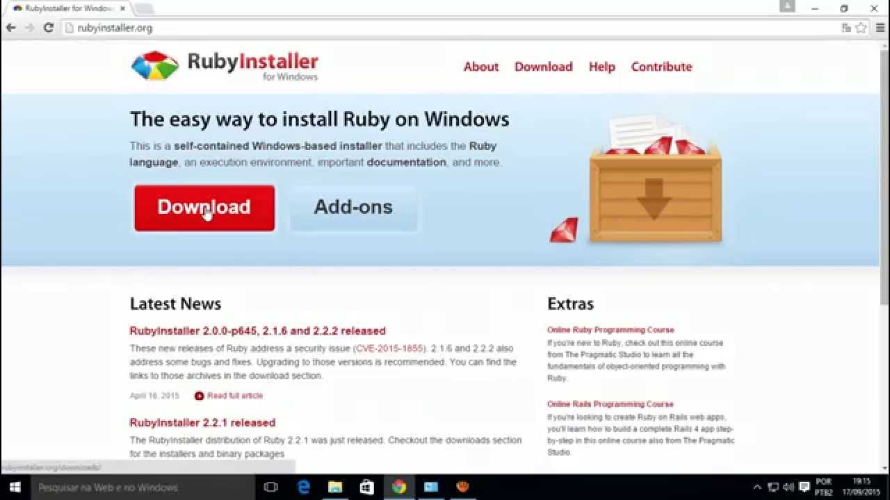Hello World Em Ruby Youtube