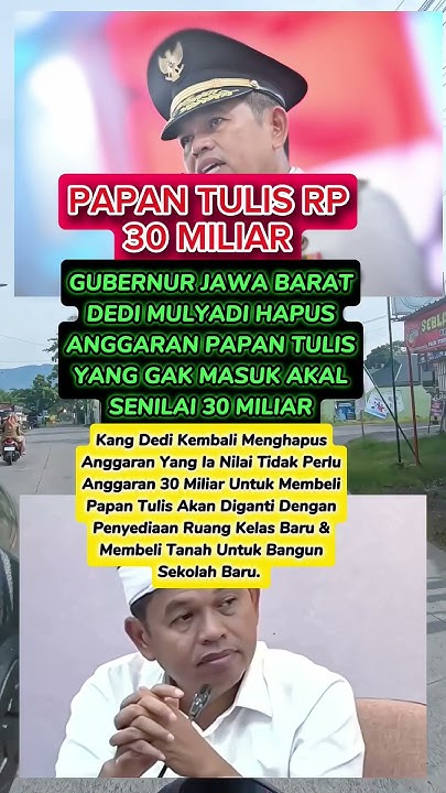 Gubernur jabar Dedi mulyadi hapus anggaran papan tulis yang gak masuk akal #dedimulyadi # ...