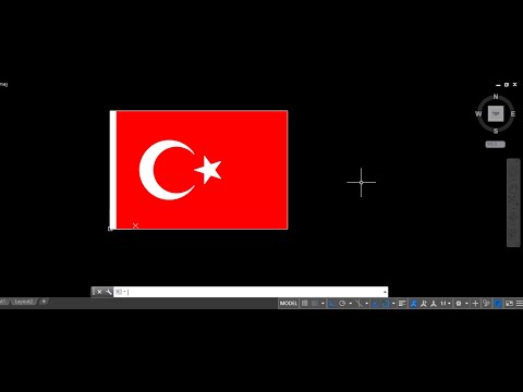 Türk Bayrağı nasıl çizilir autocad Türk bayrağı çizimi