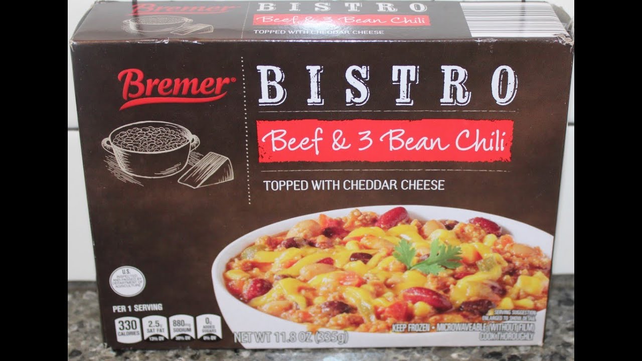 Bremer Bistro (ALDI): Beef & 3 Bean Chili Topped with Cheddar Cheese ...