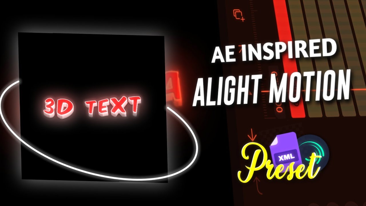 Ae inspired 3d text preset|5+ 3D text like ae in alight motion #alightmotionpreset - YouTube