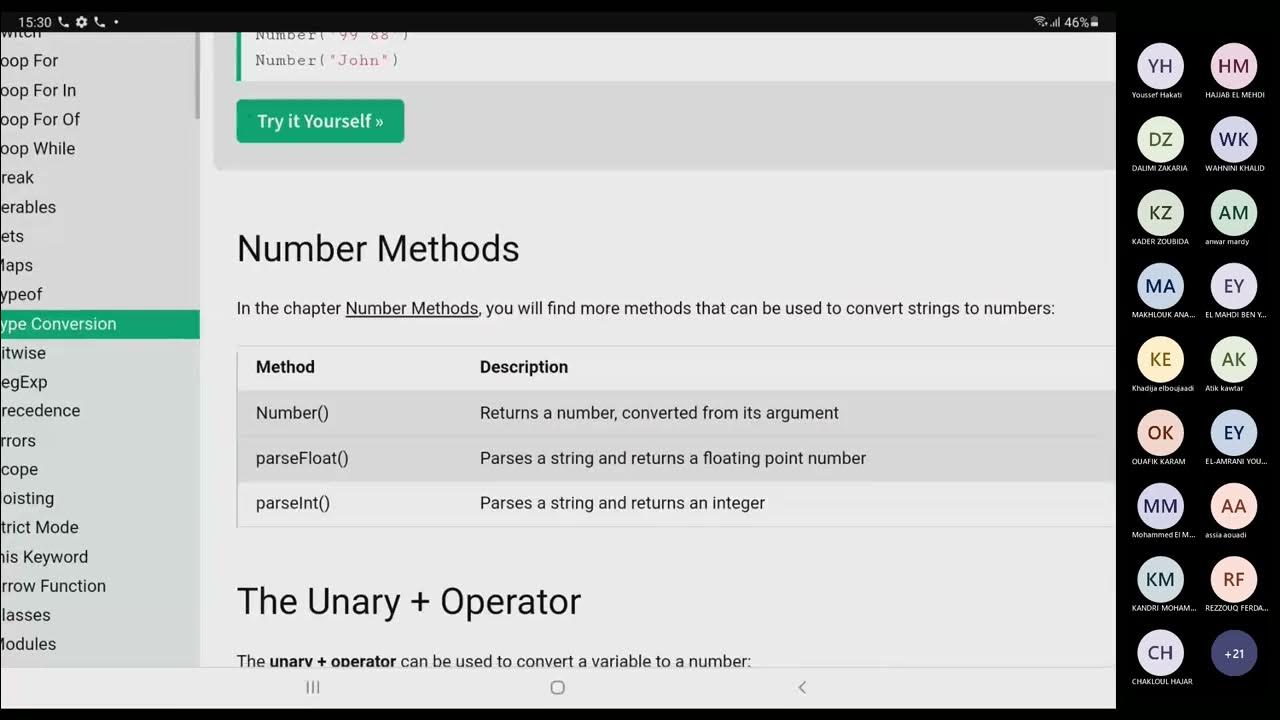 17 Javascript Fonctions De Conversion De Types Number Parseint Parsefloat Youtube