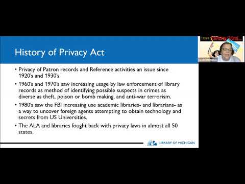 Library Law September 2020: Privacy Law Update - YouTube