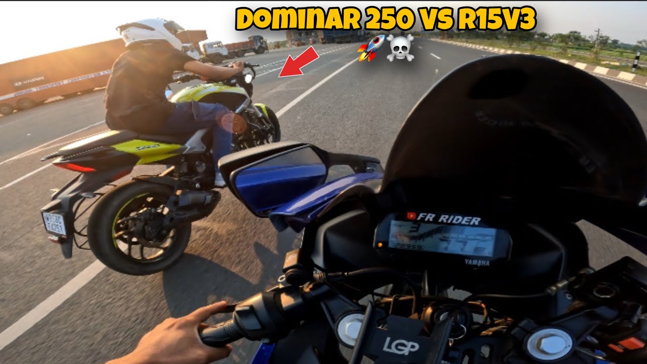 Dominar 250 VS R15V3 150 | Complete Race 🚀😱 - YouTube