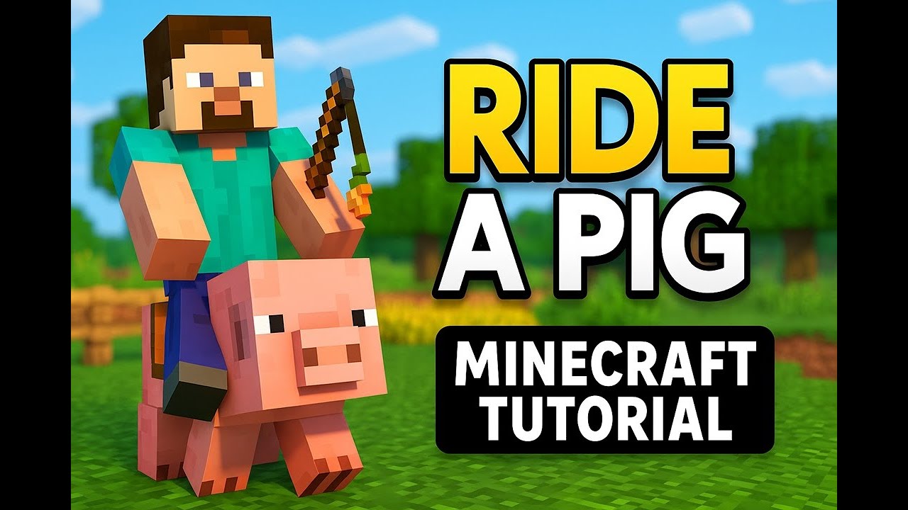 How to Ride a Pig in Minecraft (Step-by-Step Pig Riding Tutorial for Beginners) - YouTube