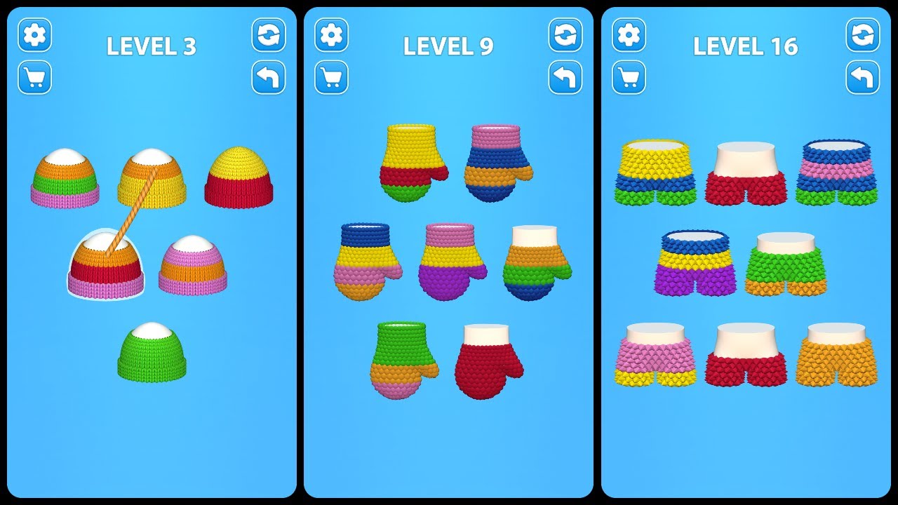 Cozy Knitting: Sorting games Gameplay - YouTube