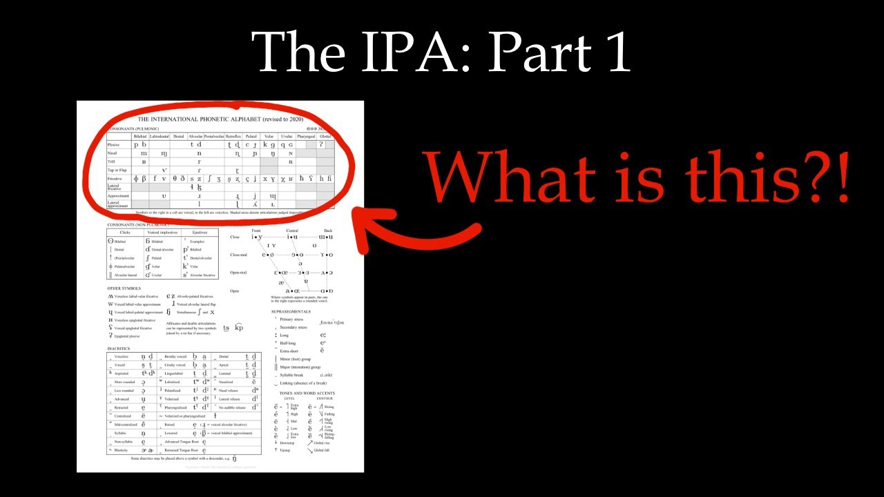 The IPA Summarized Part 1: Intro and Pulmonic Consonants - YouTube