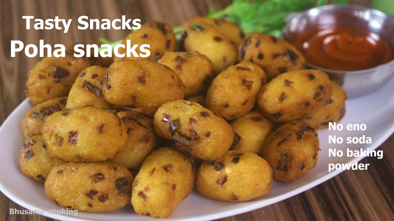 Poha snacks | Poha bonda | poha cutlet | Quick and easy snacks recipe ...
