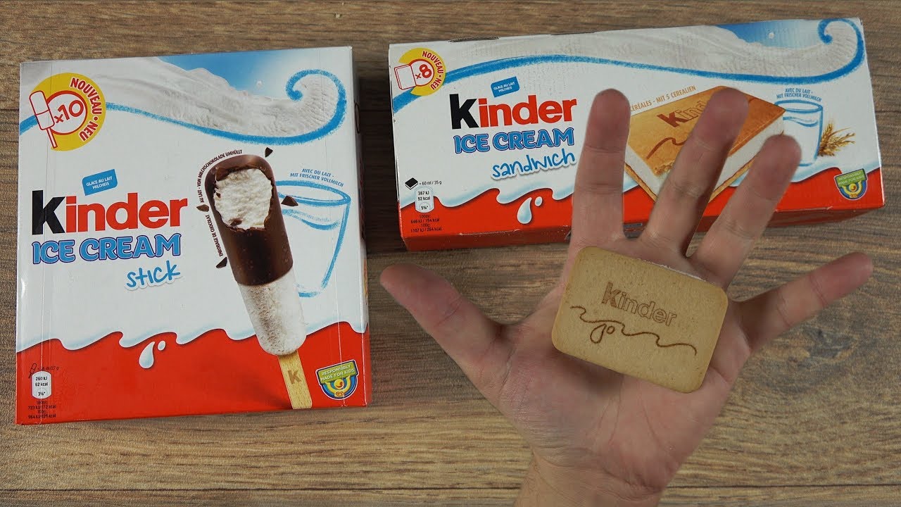 kinder Ice Cream Sticks & Sandwich [Ferrero & Langnese] - YouTube