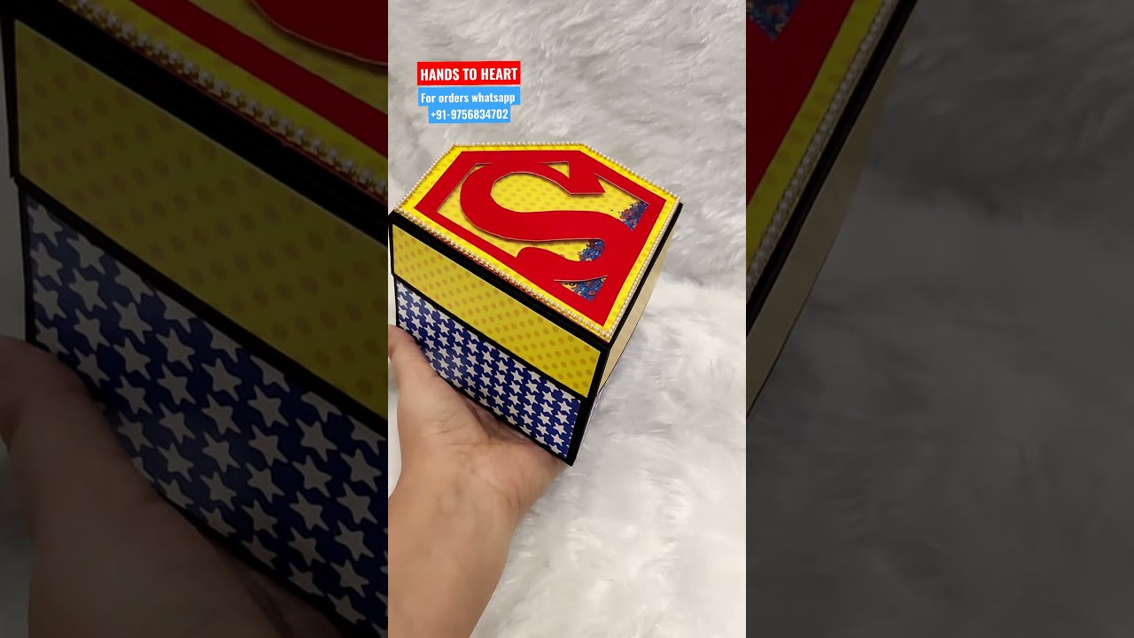 Superman Explosion Box | Diamond Explosion Box | Handmade Gifts ...