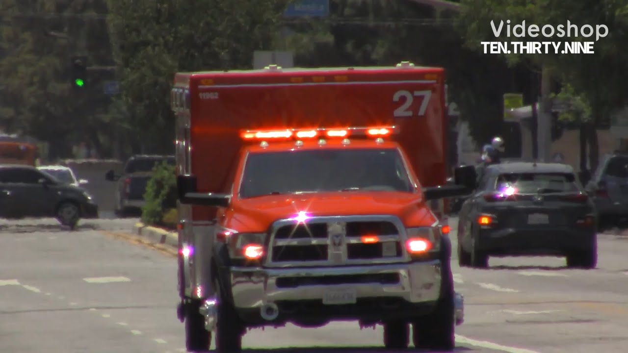 LAFD RESCUE 27 RESPONSE | TRANSPORTING - YouTube
