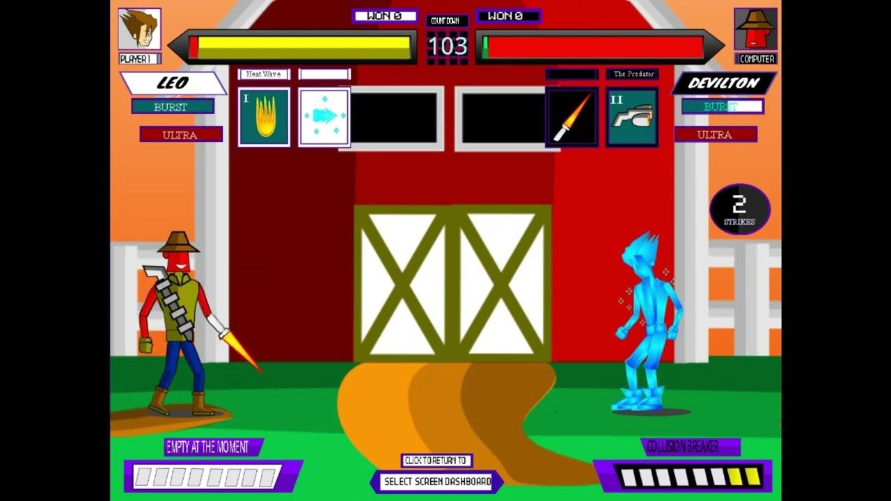 Everron new stage 'Farm barn of no where' a 2d Simplistic indie fighting game gamedev trailer ...