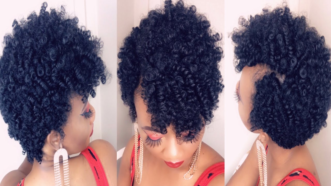 DIY How To Tapered Cut Crochet Using Curlkalon Crochet Braids| Short ...