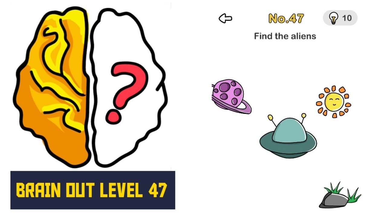 BRAIN OUT Level 47 Solution | Find the aliens - YouTube