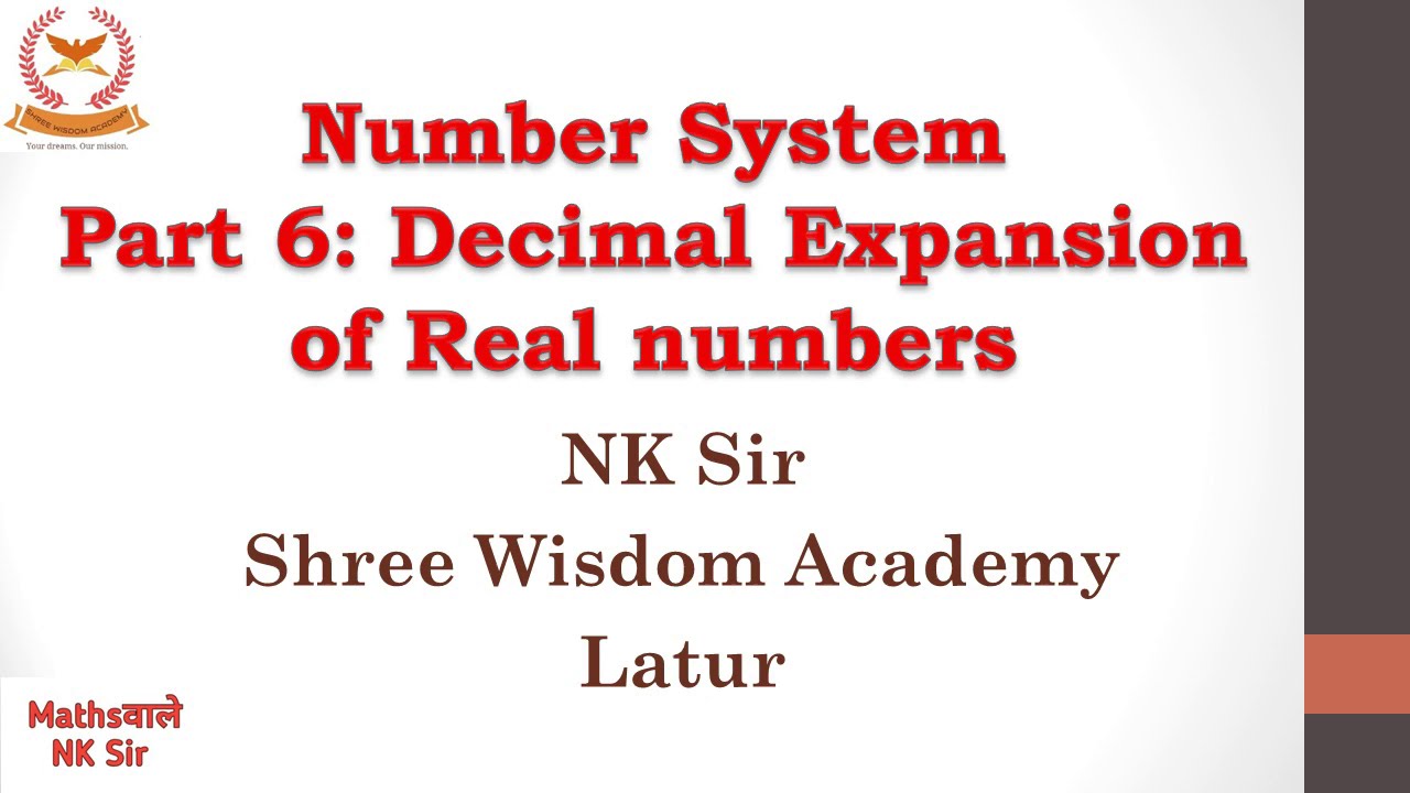 Class 9 | Maths | Number system | Part 6: Decimal Expansion of Real ...