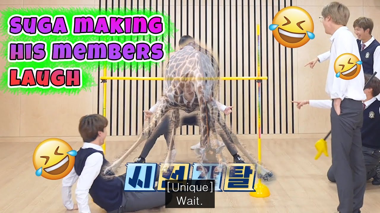 BTS Suga making his members laugh - YouTube