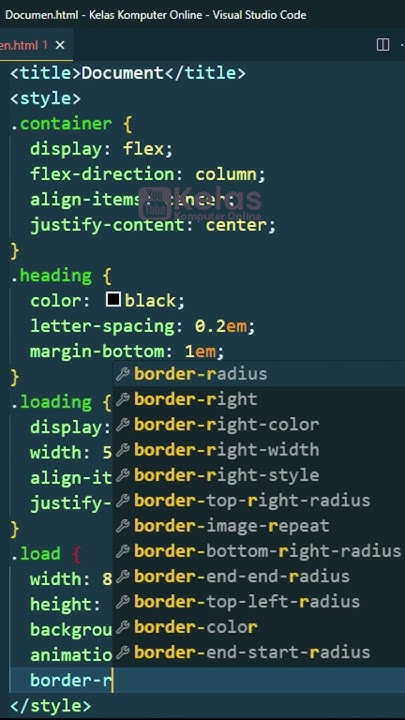 Coding HTML dan CSS: Membuat Loading Animasi #kelaskomputeronline - YouTube