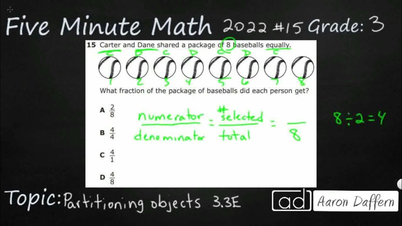3rd Grade STAAR Practice Solving Fraction Problems (3.3E - #3) - YouTube