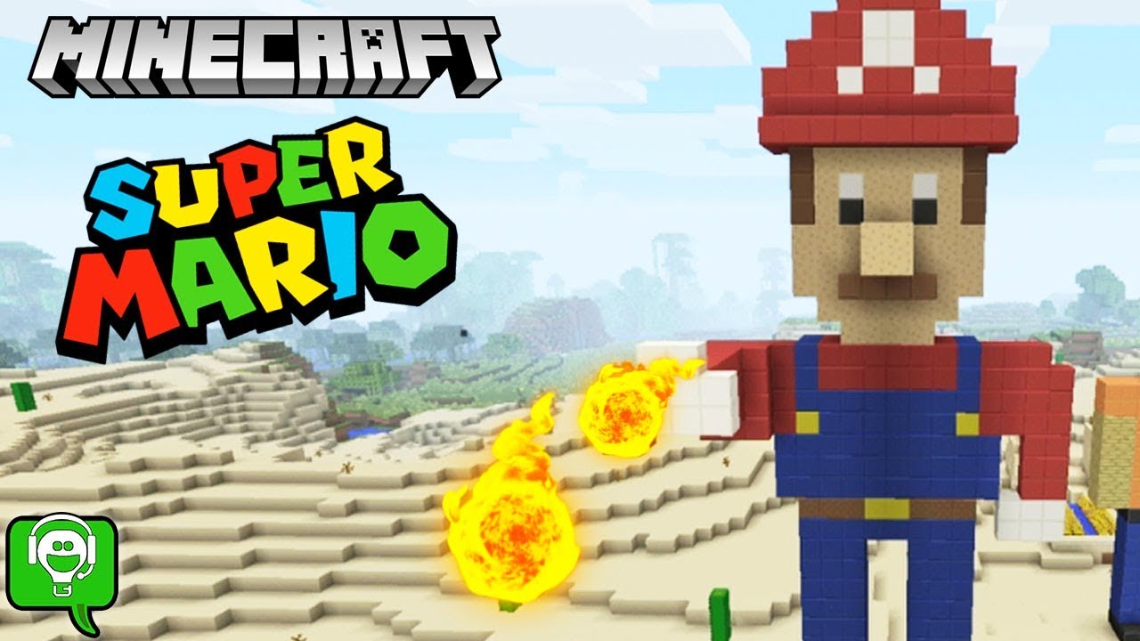 SUPER MARIO Minecraft Build with Fireballs on HobbykidsTV - YouTube