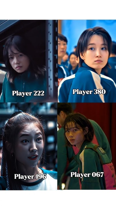 Squid game player(222 vs 380 vs 196 vs 067) #squidgame #aesthetic #trending #edit - YouTube