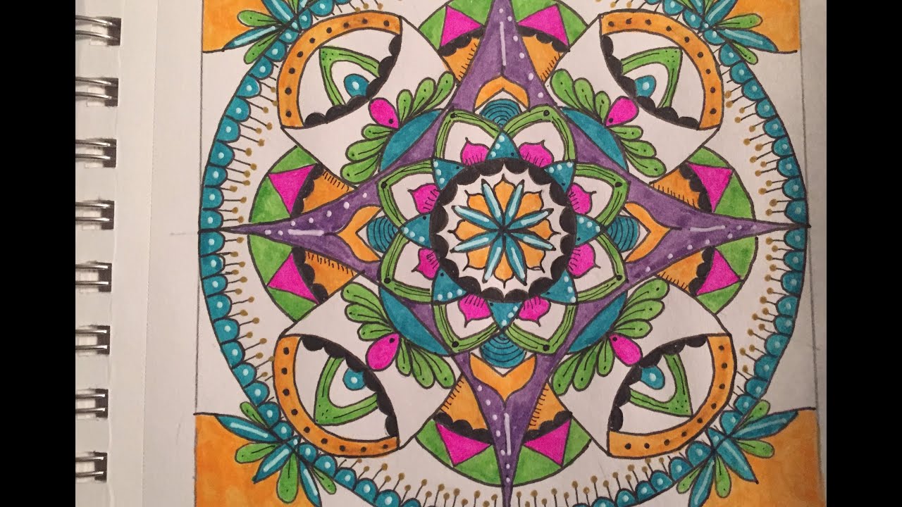 Square Mandala // Speed Draw - YouTube