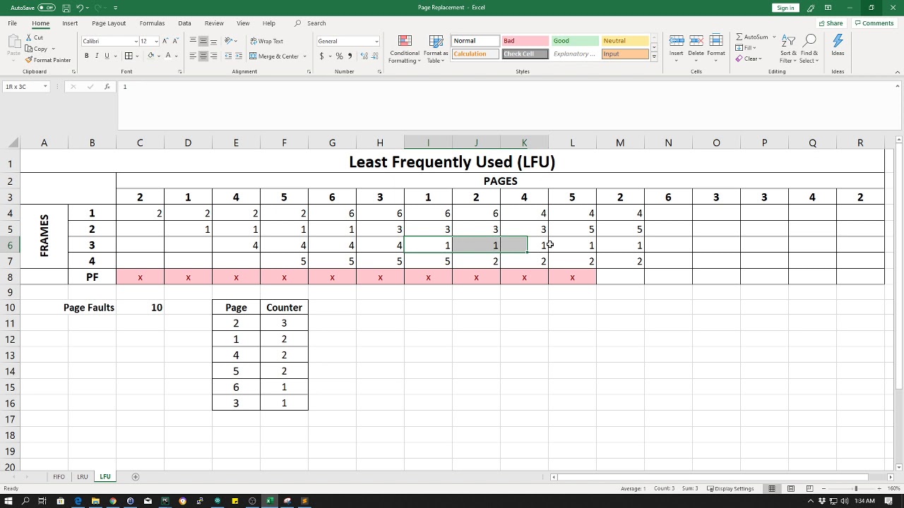 Page Replacement Policy - LFU [TAGLISH] - YouTube