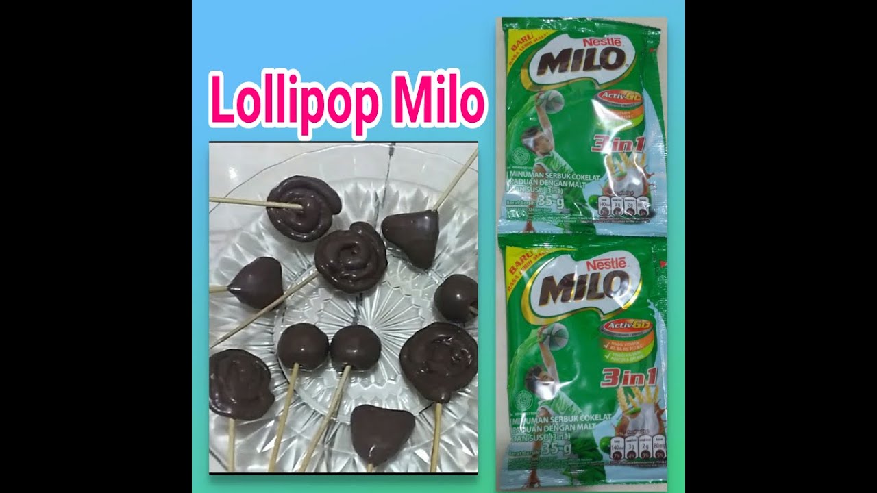 Cara membuat permen Lollipop dari Milo - YouTube