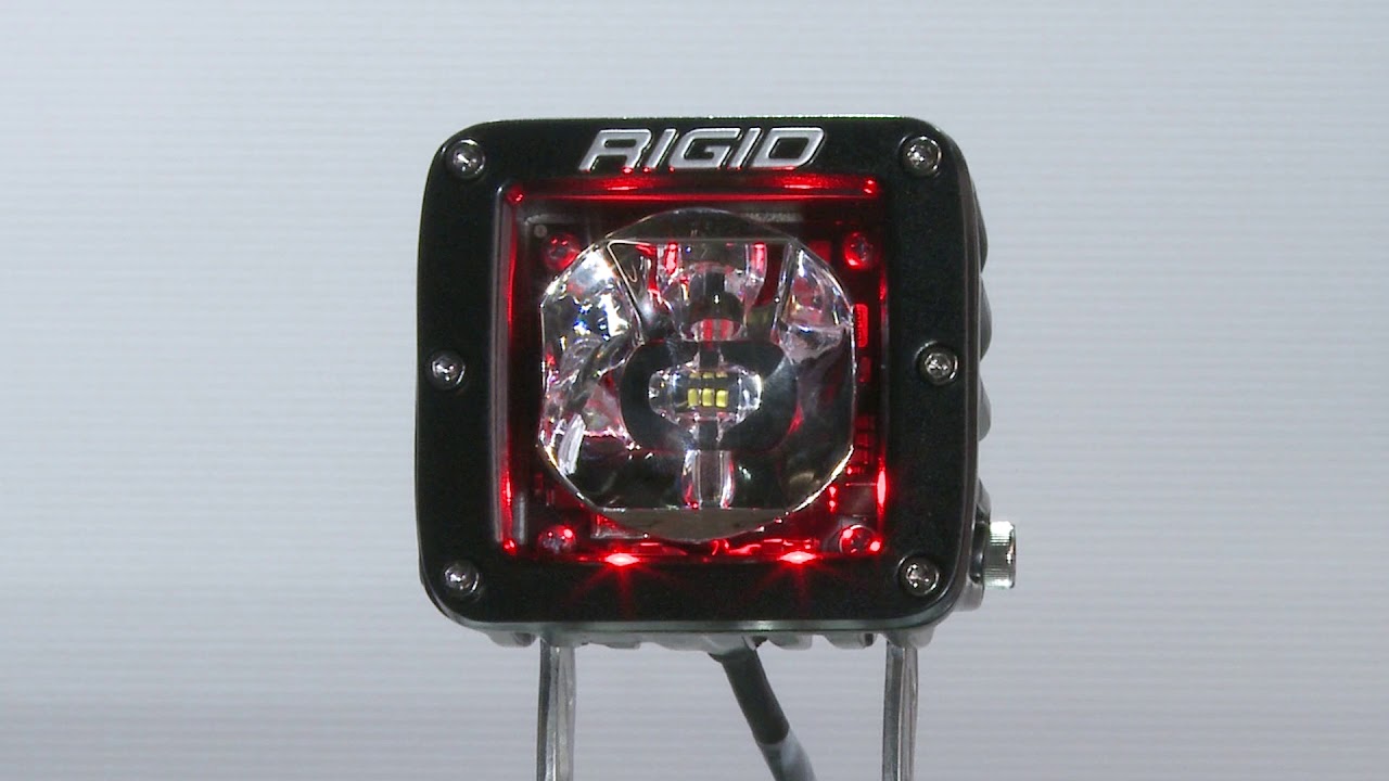 Rigid Radiance Pod LED with Red back light - YouTube