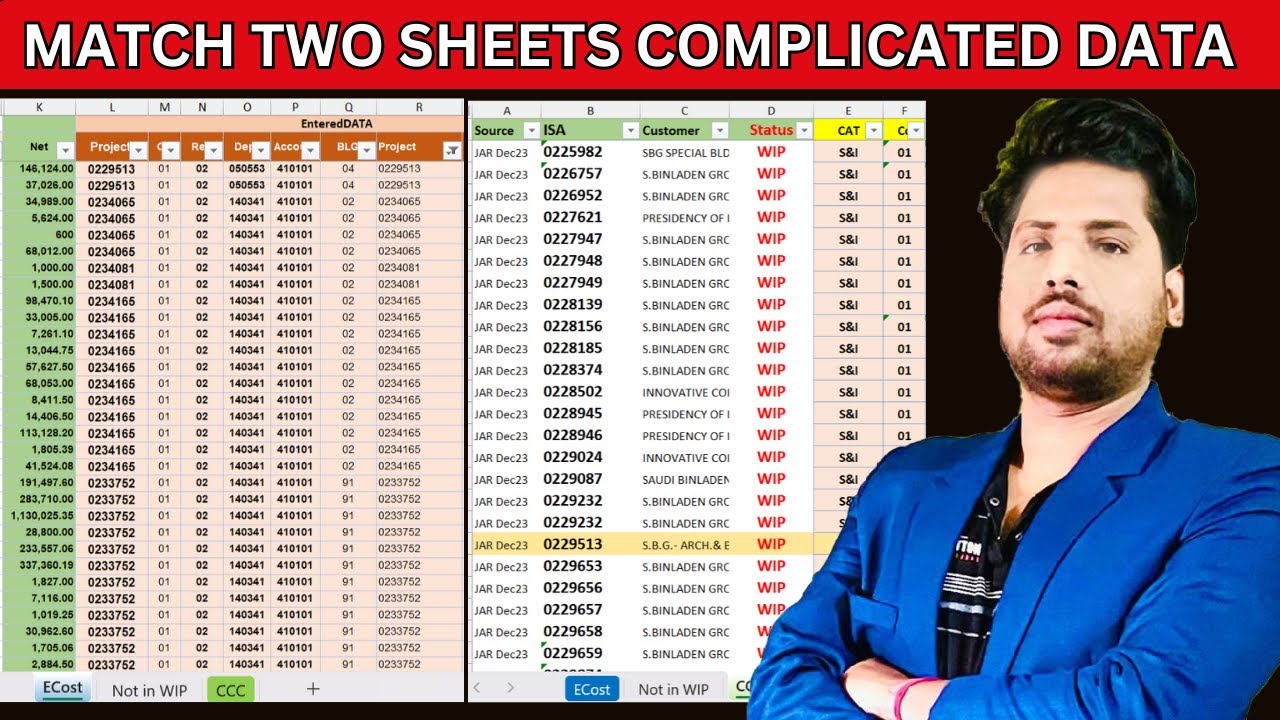 Match Two Sheets Data In Excel Based On Real Time Example Match Two Workbook Data In Excel
