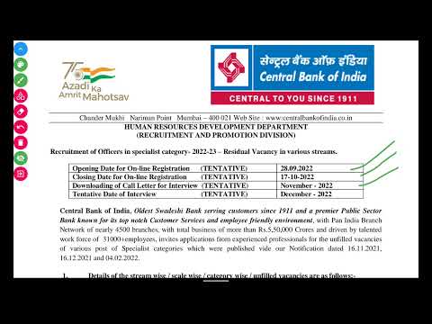 CBI SO Notification 2022| Salary 1.5 Lakhs 🔥 Exam Pattern| Vacancy| CBI ...