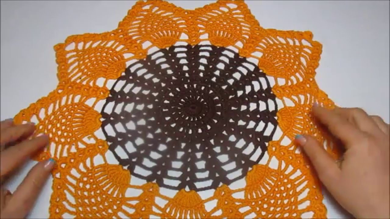 Uncinetto Crochet Centrino Girasole Piccolo - YouTube