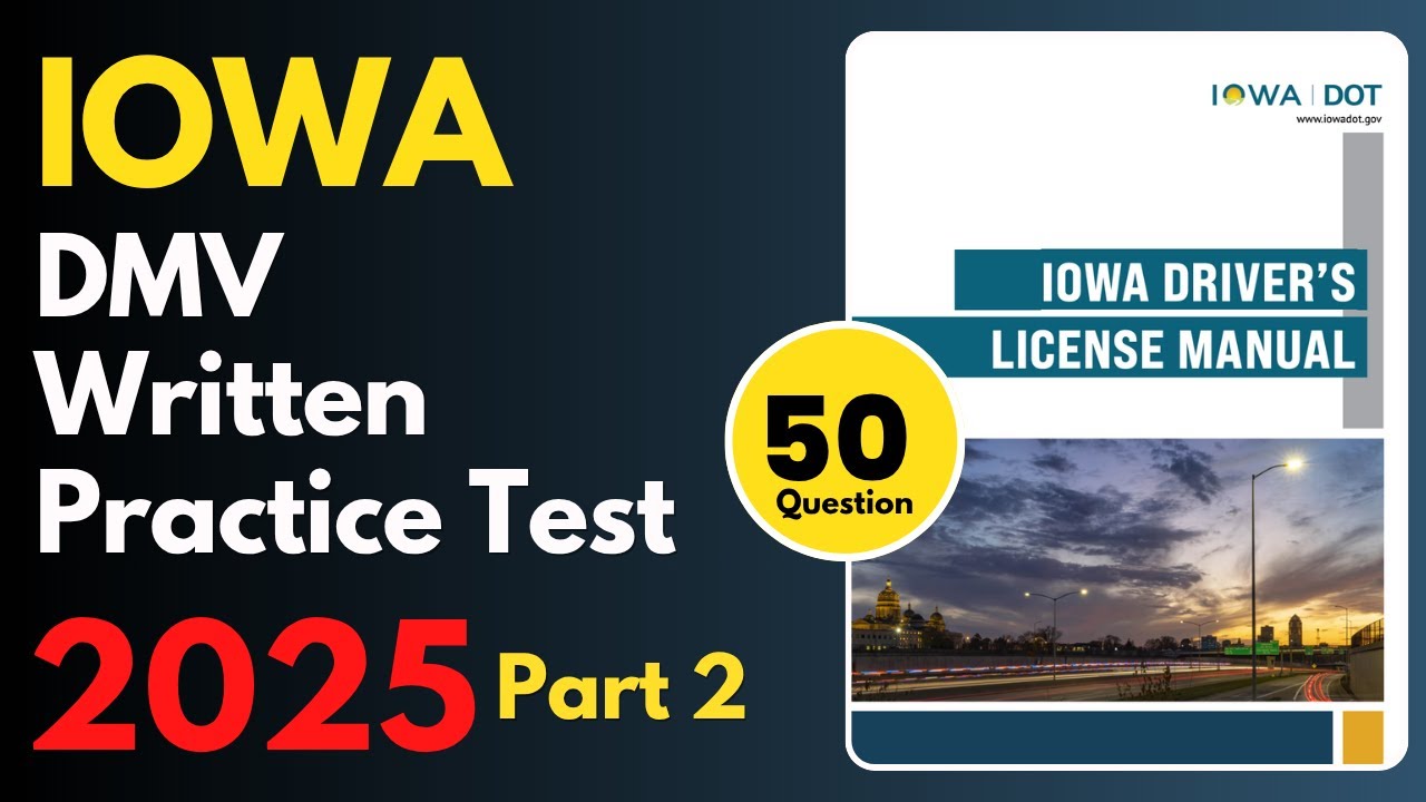 Iowa DMV Permit Practice Test | Part 2| USA DMV Permit Practice Test ...