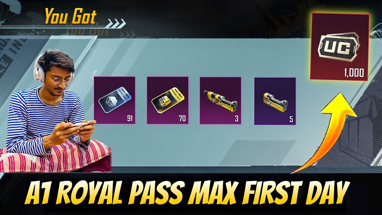 ROYAL PASS MAX A1 - A1 RP MAX FIRST DAY - BGMI NEW A1 ROYAL PASS IS ...