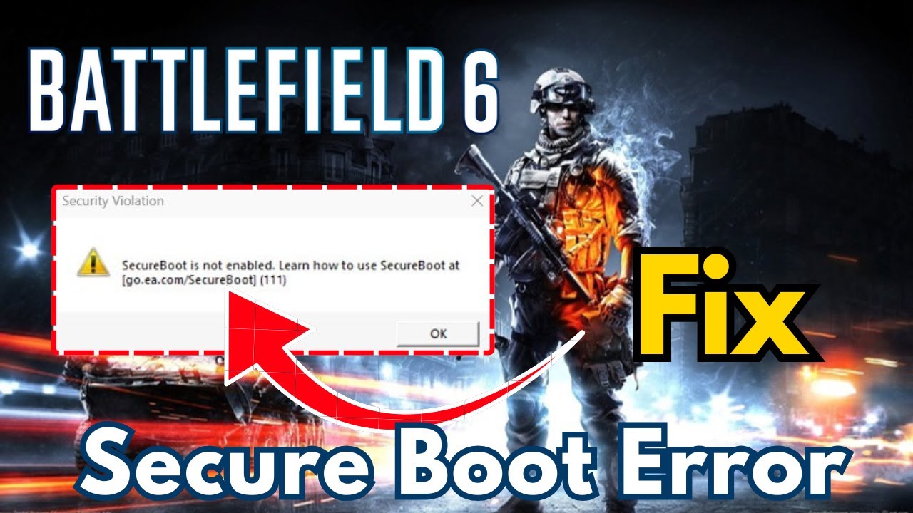 Fix Battlefield 6 secure boot and tpm error - YouTube